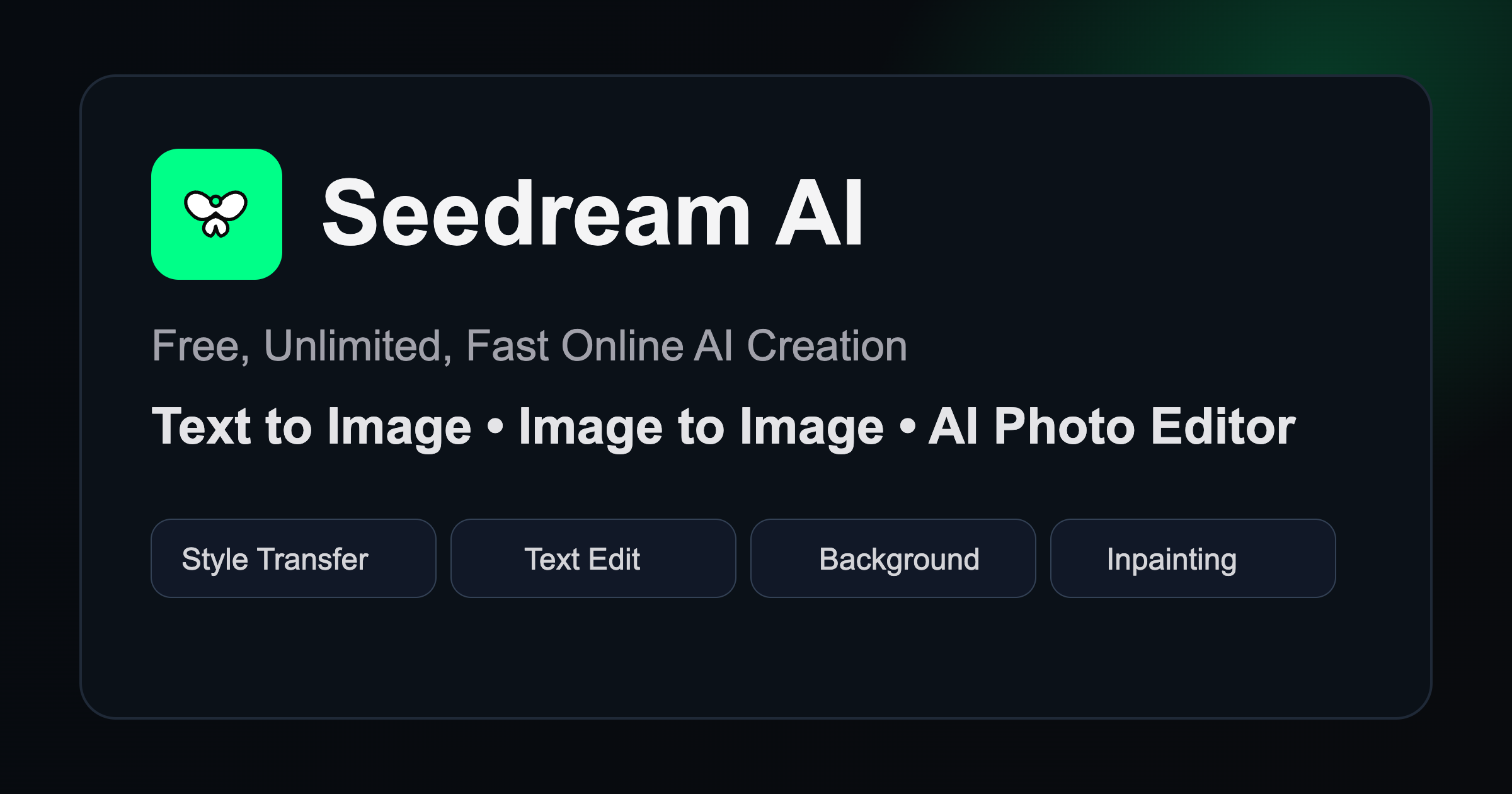 Seedream AI - Free Online AI Image Generator & Photo Editor